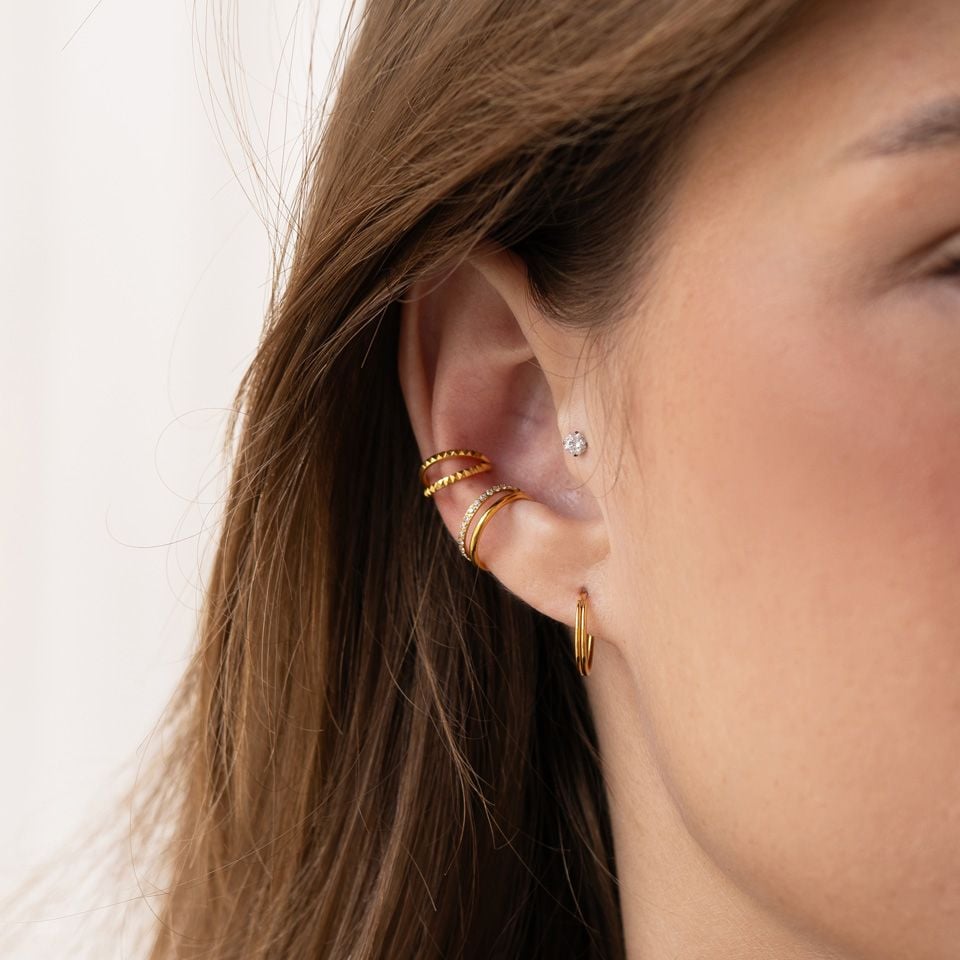Conch Piercing Ring buy aus 585 Echtgold